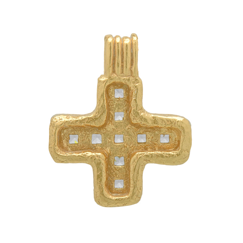 Dashorst 18K Gold Plated Pendant with White Zircon – Cleopatra's Bling